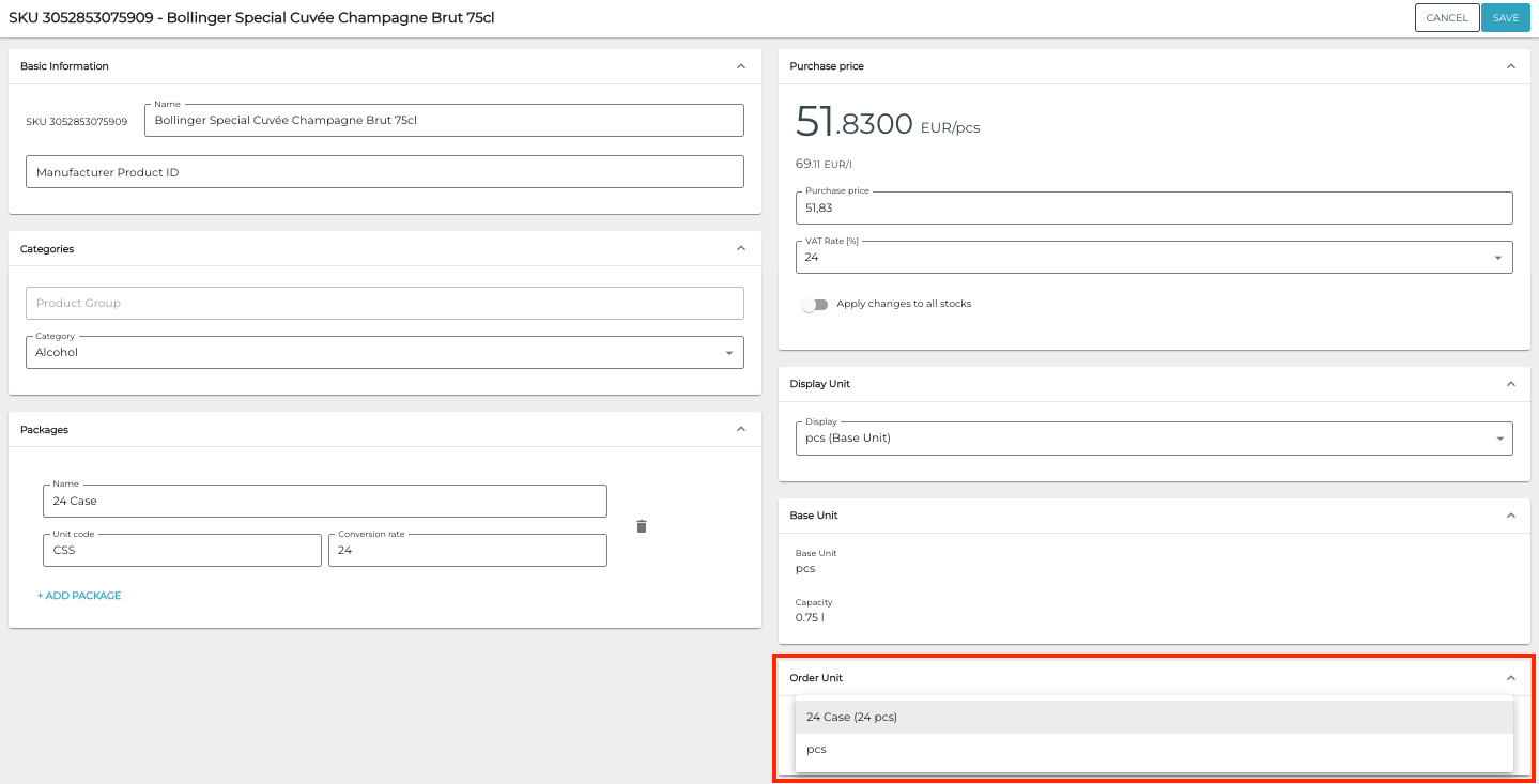 Setting Up PAR Levels for Stock Items