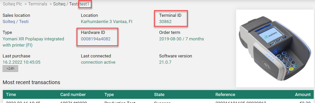 Setting up Yomani Payment Terminals